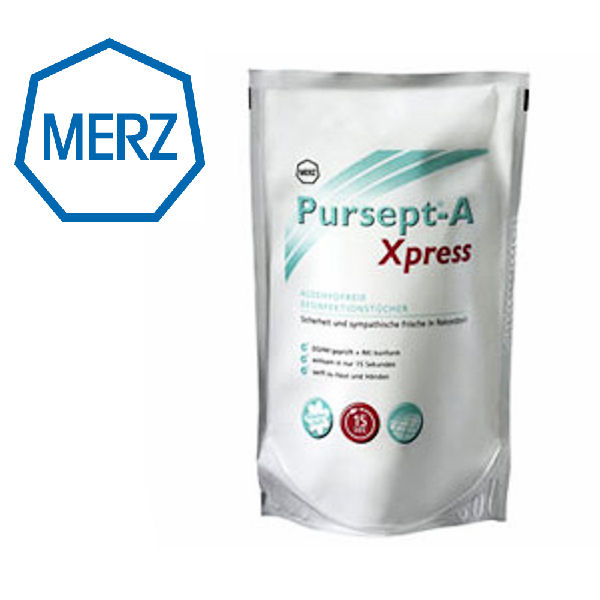 מגבונים לחיטוי משטחים - למילוי בקופסת דיספנסר Pursept A Xpress MERZ |3737